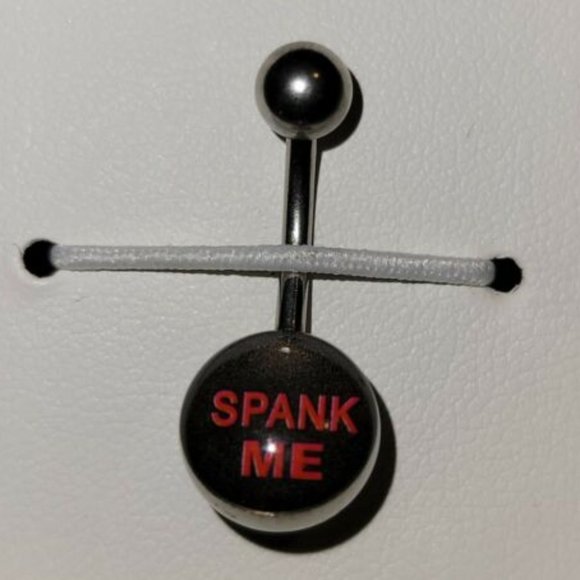 unbranded | Jewelry | Bad Word Or Picture Logo Belly Ring Navel Spank ...